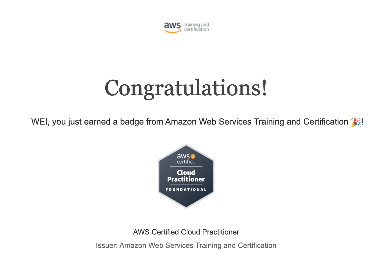 AWS Certified Cloud Practitioner (CLF-C02) 證照考試心得 - Wei's Note